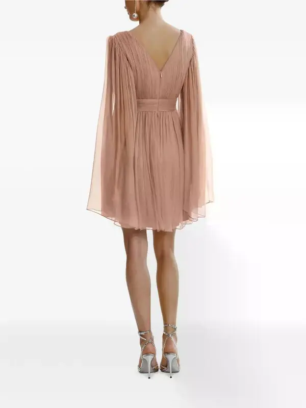FRAMBOISE Palmer Cape-sleeve Mini Dress