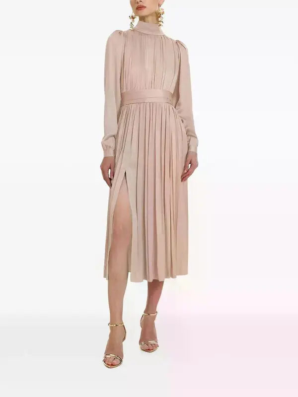 FRAMBOISE Otello Pleated Midi Dress