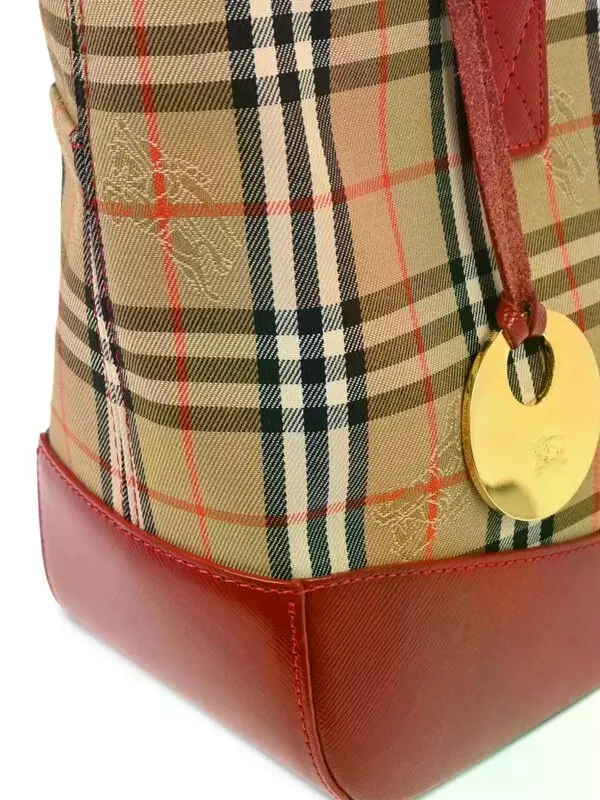 Burberry 1990-2000s Check Canvas Tote Bag