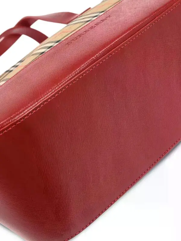 Burberry 1990-2000s Check Canvas Tote Bag