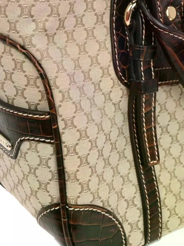 Celine Macadam Canvas Tote Handbag