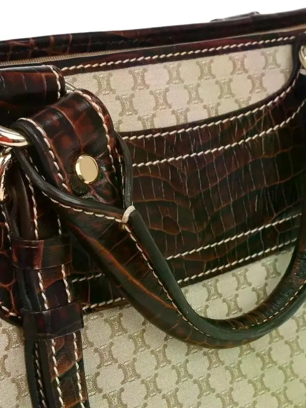 Celine Macadam Canvas Tote Handbag