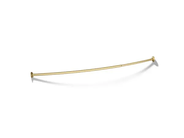 KOHLER Expanse Curved Shower Rod - Vibrant Brushed Moderne Brass