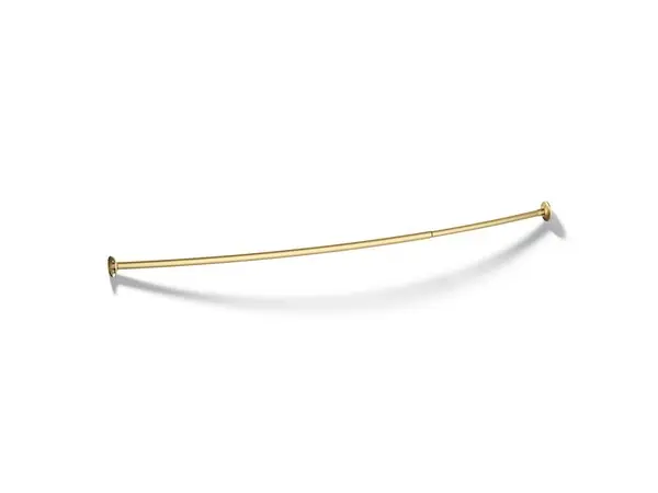 KOHLER Expanse Curved Shower Rod - Vibrant Brushed Moderne Brass
