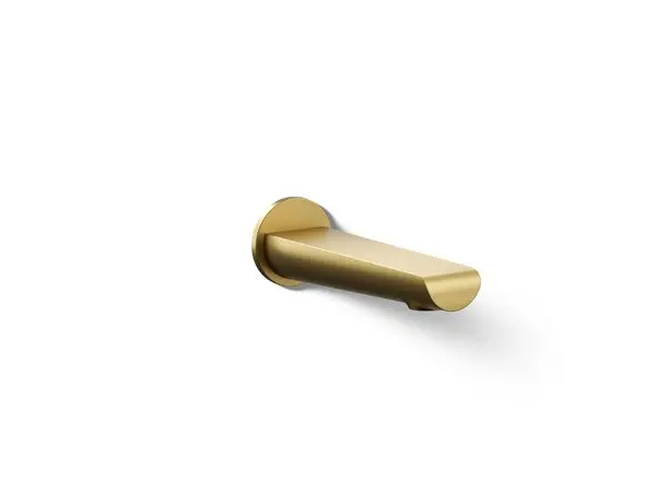 KOHLER Avid Wall-mount Bath Spout - Vibrant Brushed Moderne Brass