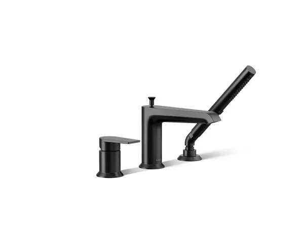 KOHLER Hint Deck-mount Bath Faucet With Handshower - Matte Black