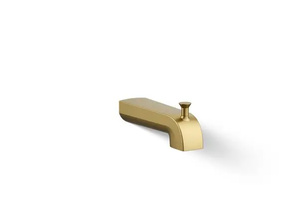 KOHLER Pitch Wall-mount Diverter Bath Spout - Vibrant Brushed Moderne Brass