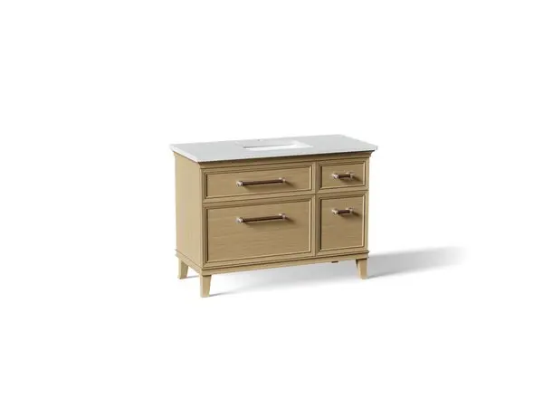 KOHLER Artifacts 48" Bathroom Vanity Cabinet With Sink And Quartz Top - One-color