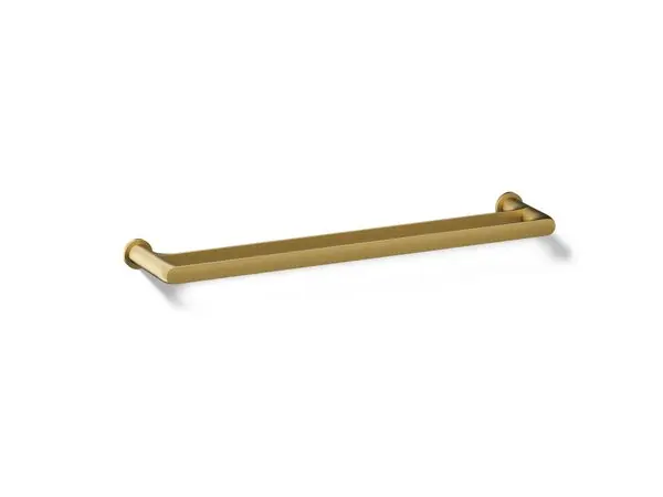 KOHLER Avid 24" Double Towel Bar - Vibrant Brushed Moderne Brass