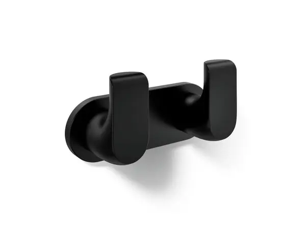 KOHLER Avid Double Robe Hook - Matte Black