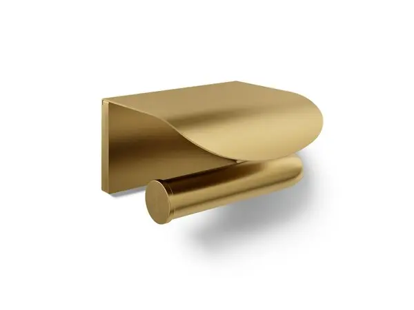 KOHLER Avid Covered Toilet Paper Holder - Vibrant Brushed Moderne Brass