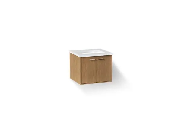 KOHLER Jute 24" Wall-hung Bathroom Vanity Cabinet With Sink And Quartz Top - One-color