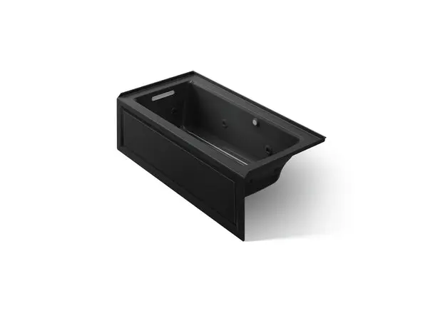 KOHLER Archer 60" X 30" Alcove Whirlpool Bath With Bask Heated Surface, Left Drain - One-color
