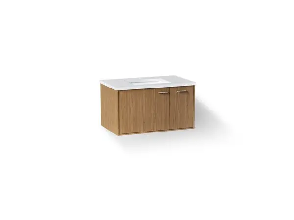 KOHLER Jute 36" Wall-hung Bathroom Vanity Cabinet With Sink And Quartz Top - One-color