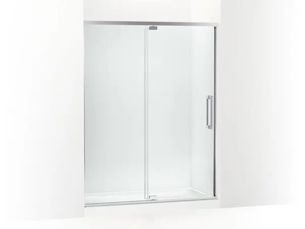 KOHLER Statement 54"-60" W X 76" H Pivot Shower Door With 5/16"-thick Crystal Clear Glass - One-color