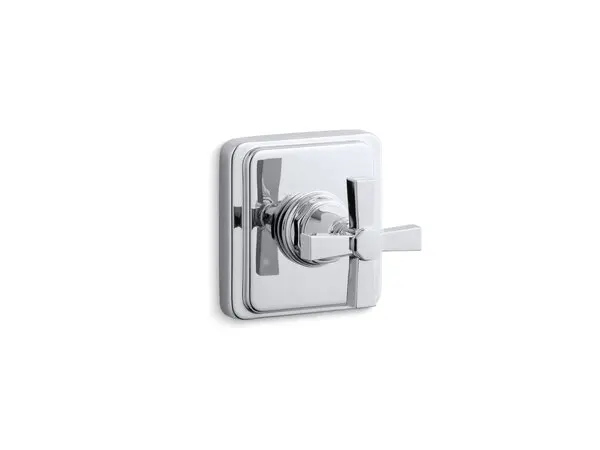 KOHLER Pinstripe Pure Mastershower Transfer Valve Trim Cross Handle - Polished Chrome