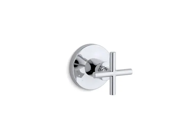 KOHLER Purist Mastershower Volume Control Valve Trim With Cross Handle - Polished Chrome