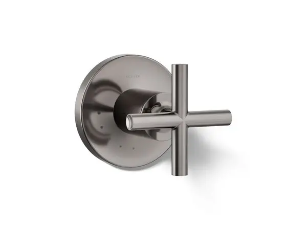 KOHLER Purist Mastershower Volume Control Valve Trim With Cross Handle - Vibrant Titanium