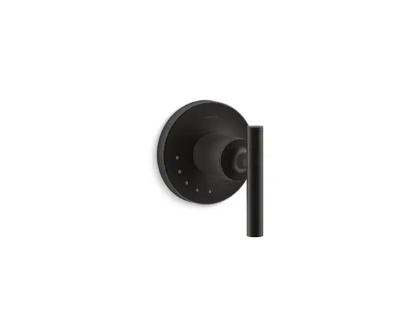 KOHLER Purist Mastershower Volume Control Valve Trim With Lever Handle - Matte Black