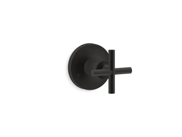 KOHLER Purist Mastershower Transfer Valve Trim With Cross Handle - Matte Black