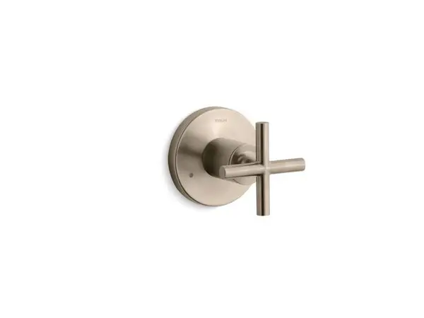 KOHLER Purist Mastershower Transfer Valve Trim With Cross Handle - Vibrant Brushed Bronze