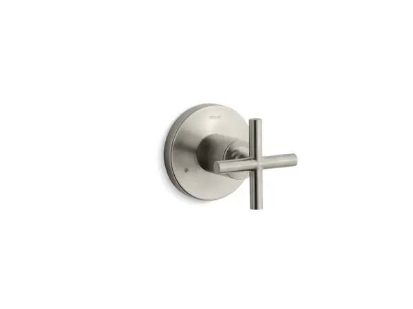 KOHLER Purist Mastershower Transfer Valve Trim With Cross Handle - Vibrant Brushed Nickel