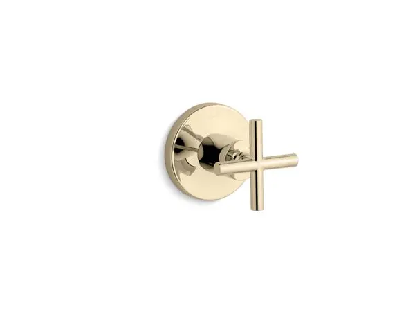 KOHLER Purist Mastershower Transfer Valve Trim With Cross Handle - Vibrant French Gold