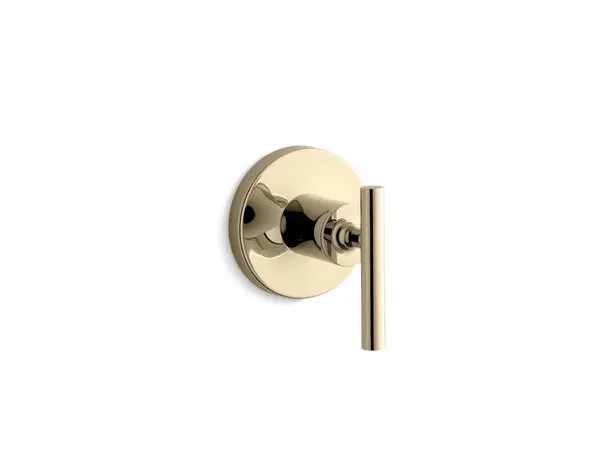KOHLER Purist Mastershower Transfer Valve Trim With Lever Handle - Vibrant French Gold