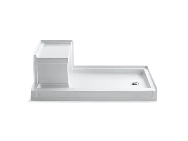 KOHLER Tresham 60" X 32" Alcove Shower Base, Right Drain - One-color