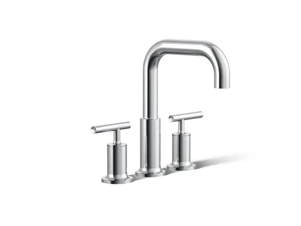 KOHLER Purist Deck-mount Bath Faucet Trim With Lever Handles - Polished Chrome