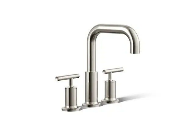 KOHLER Purist Deck-mount Bath Faucet Trim With Lever Handles - Vibrant Polished Nickel
