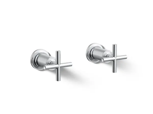 KOHLER Purist Deck- Or Wall-mount Bath Faucet Handle Trim With Cross Design - Polished Chrome