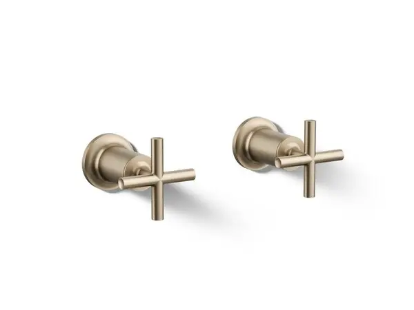 KOHLER Purist Deck- Or Wall-mount Bath Faucet Handle Trim With Cross Design - Vibrant Brushed Bronze