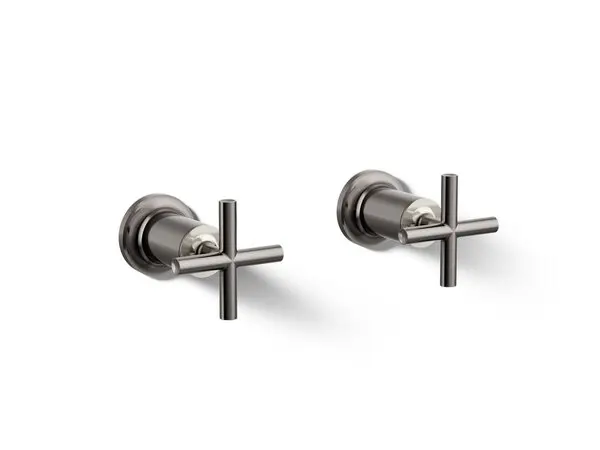 KOHLER Purist Deck- Or Wall-mount Bath Faucet Handle Trim With Cross Design - Vibrant Titanium
