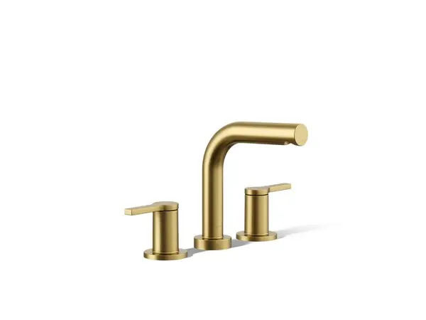 KOHLER Elate Deck-mount Bath Faucet Trim - Vibrant Brushed Moderne Brass