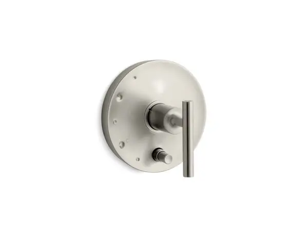 KOHLER Purist Rite-temp Valve Trim With Push-button Diverter And Lever Handle - Vibrant Brushed Nickel