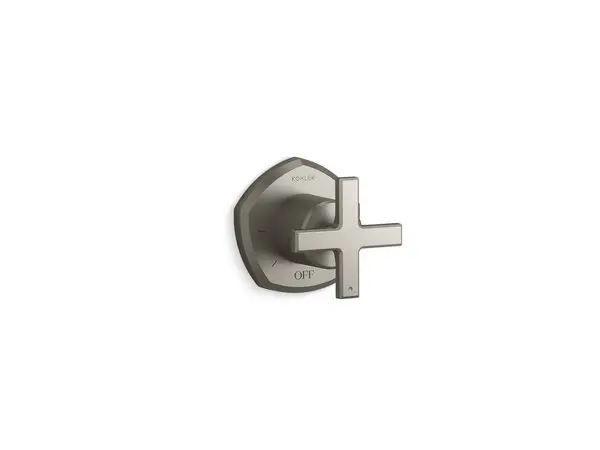 KOHLER Occasion Mastershower Volume Control Valve Trim With Cross Handle - Vibrant Brushed Nickel