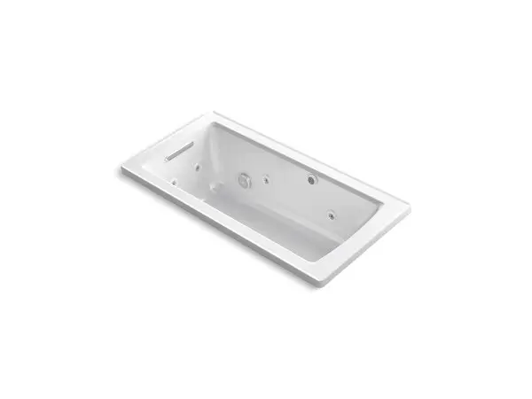 KOHLER Archer 60" X 30" Drop-in Heated Bubblemassage Air Bath With Whirlpool - One-color