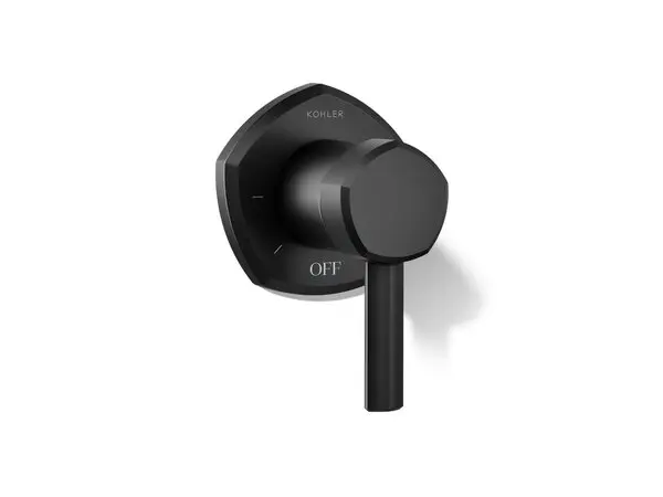 KOHLER Occasion Mastershower Volume Control Valve Trim With Lever Handle - Matte Black