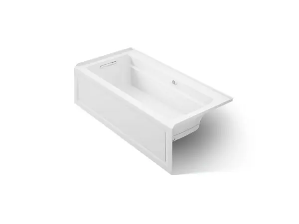 KOHLER Archer 66" X 32" Alcove Heated Bubblemassage Air Bath With Bask Heated Surface, Left Drain - One-color