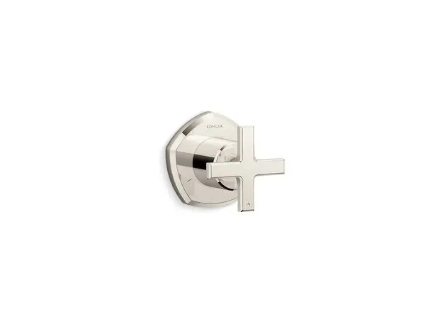 KOHLER Occasion Mastershower Transfer Valve Trim With Cross Handle - Vibrant Polished Nickel