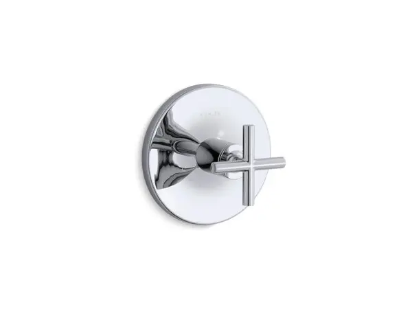 KOHLER Purist Mastershower Temperature Control Valve Trim With Cross Handle - Polished Chrome