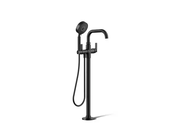 KOHLER Castia Studio Mcgee Floor-mount Bath Filler Trim With Handshower - Matte Black