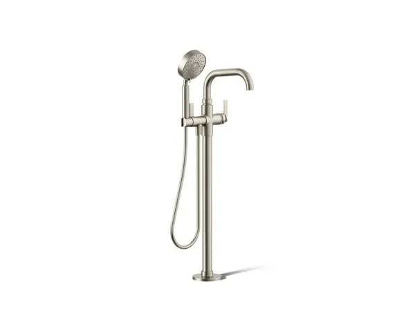 KOHLER Castia Studio Mcgee Floor-mount Bath Filler Trim With Handshower - Vibrant Brushed Nickel