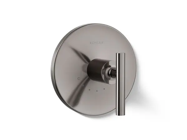 KOHLER Purist Mastershower Temperature Control Valve Trim With Lever Handle - Vibrant Titanium