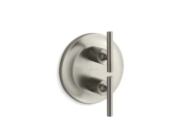 KOHLER Purist Mastershower Temperature And Volume Control Valve Trim - Vibrant Brushed Nickel