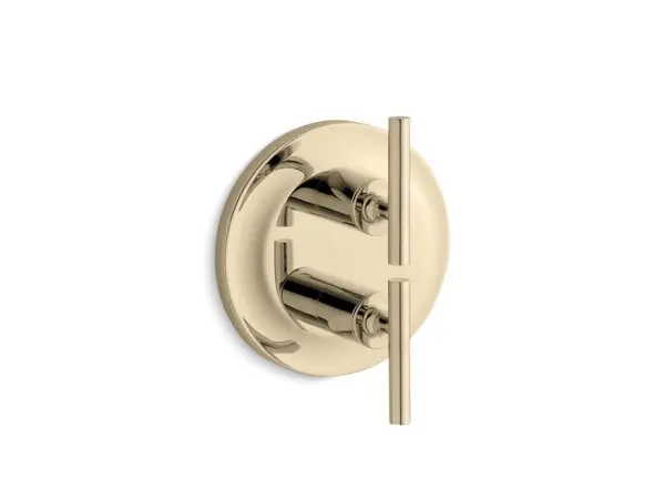 KOHLER Purist Mastershower Temperature And Volume Control Valve Trim - Vibrant French Gold