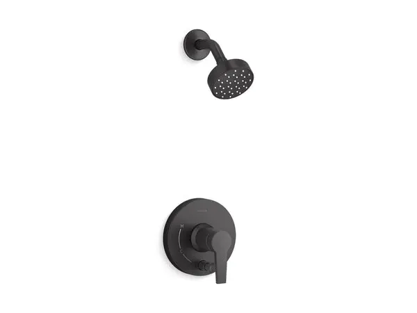 KOHLER Pitch Rite-temp Shower Trim Kit With Push-button Diverter, 2.5 Gpm - Matte Black