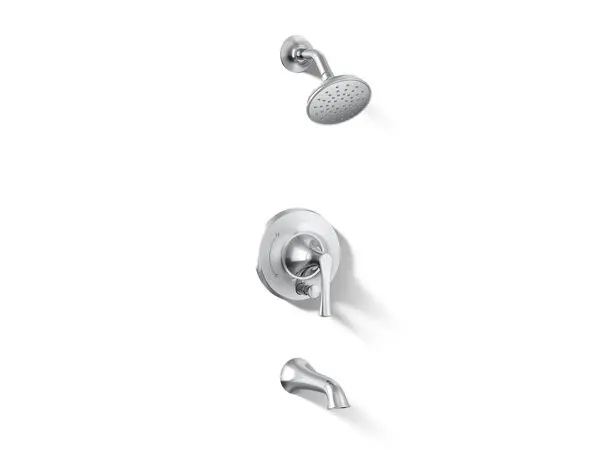 KOHLER Buckley Rite-temp Bath And Shower Trim Kit With Push-button Diverter, 1.5 Gpm - One-color