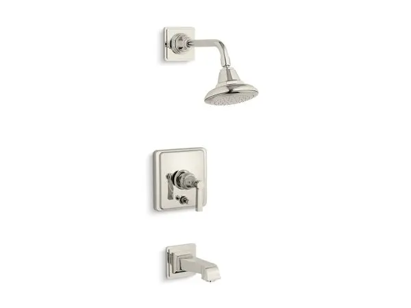 KOHLER Pinstripe Pure Rite-temp Bath And Shower Trim Kit With Push-button Diverter And Lever Handle, 2.5 Gpm - One-color